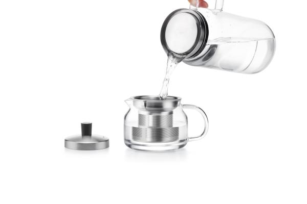 Quality Heat Resistant Clear Glass Tea Cup Mugs Kettle With Removable Infuser for sale