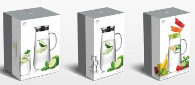 China 1250 ml Vidro transparente Vidro frigorífico Jar Filtro de água Jar Carafe à venda