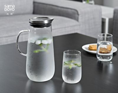 Chine Bio borosilicate verre transparent filtre à gouttière à eau de théière à vendre