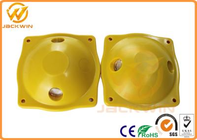 China Plastic Reflective Road Studs Square Nylon One Hole Cat Eyes / Catseye Road Stud for sale