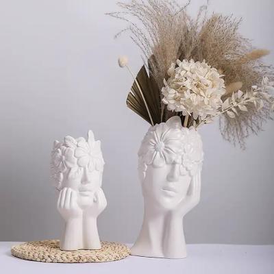 China Nordic Flower VaseS Women Body Art Vase Living Room Office Desktop Home Decor Weddings Centerpieces Female Form Ceramic for sale