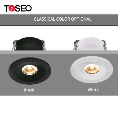 Cina Mini faretto da incasso in alluminio nero da 43 mm, 6000 K, luce LED per armadio in vendita