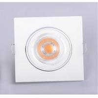 China Square White Ceiling Recessed Spotlights GU10 Downlight Adjustable 80mm Cutout 12V-220V for sale