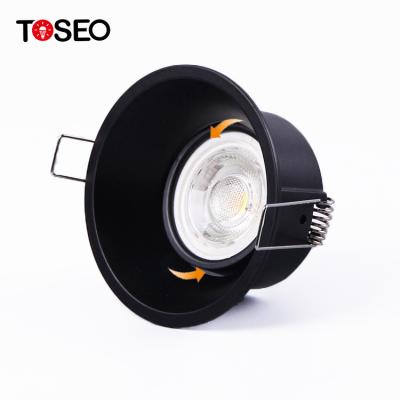 Cina Slim 85mm Cut Out Anti Glare Downlights Deep Cup Black Living Room Ceiling Lights in vendita