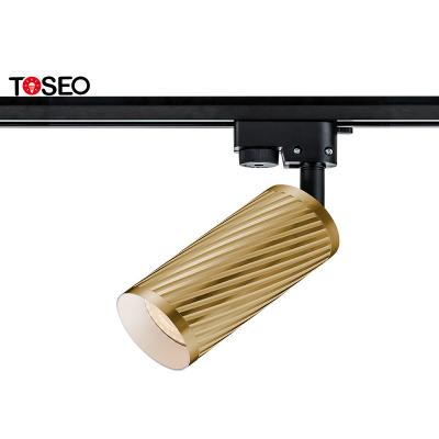 Cina Champagne Gold Pure Aluminium la pista del soffitto che del LED accende GU10 mette in luce regolabile in vendita