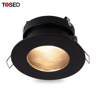 Cina Black Round Fixed Recessed LED Downlight Fixtures Gu5.3 Cutting 70mm in vendita