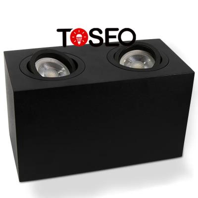 Cina RoHS LED Ceiling Spotlights Surface Mounted Indoor Led Twin Head Spotlights in vendita