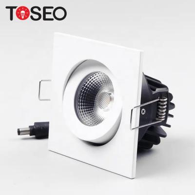 China Customized Recessed Fire Rated Spotlight Bathroom Square COB Led Downlight for sale