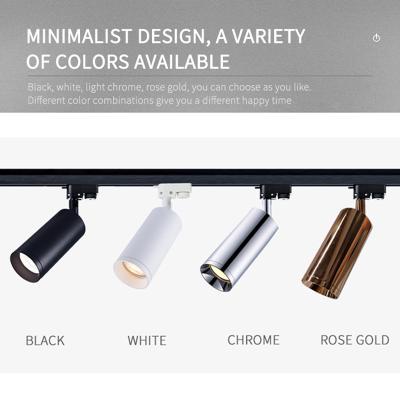 Cina Rose Gold Modern Track Lighting 2 cavi segue la dimensione regolabile di 5w 7w 60xH130mm in vendita
