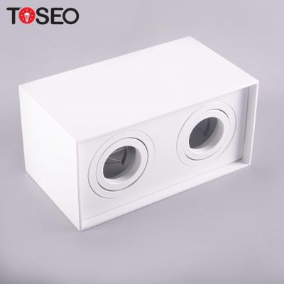 中国 レストランの正方形表面の取付けられたダウンライト/調節可能なGu10天井のスポットライト 販売のため