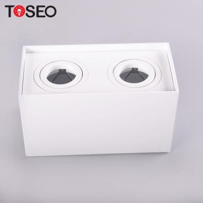 中国 レストランの正方形表面の取付けられたダウンライト/調節可能なGu10天井のスポットライト 販売のため