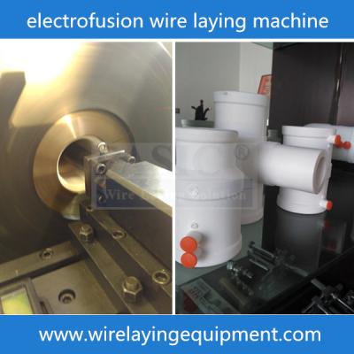 China CNC PASIC wire laying machine for PE PERT PPR electorfusion fittings wiring machine for sale