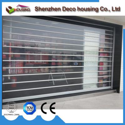 China automatic transparent PVC roller shutter with High Elastic and impact security protection and good view display for sale