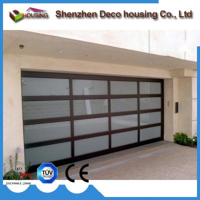 China Modern design automatic overhead folding sectional glass garage door prices for sale