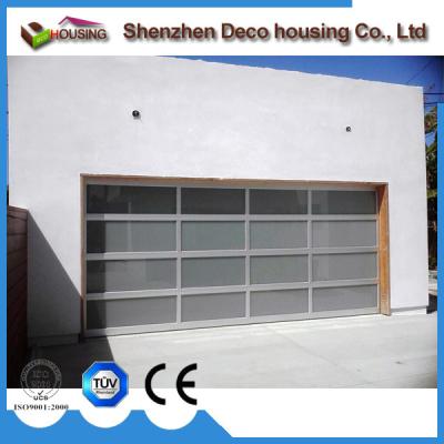 China Residential best choice frosted tempered glass panel garage doors with opener for sale