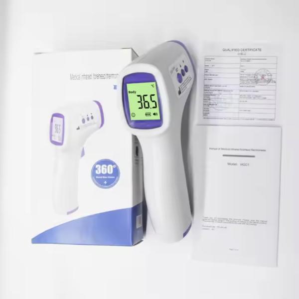 Quality 3VDC Powered IR Forehead Thermometer With 3 Color Backlight for sale