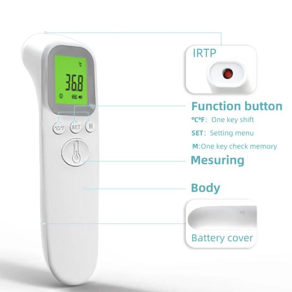 Quality RoHS Certified Body Forehead Infrared Thermometer Non Contact OEM for sale