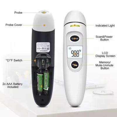 China Ultra Precise Forehead Ear Thermometer With 3 Color Backlight FDA Approved for sale
