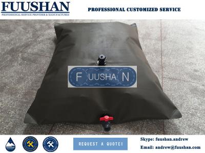 China Fuushan Soft foldable and reinforced pvc tarpaulin water tank 6000 liter for sale