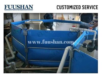 China Moveable PVC Fish Pond Tank Farming 20000 Liter Plastic Fish Farm Tank Fish Pond PVC à venda