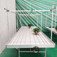 China Ebb And Flow 4FT*8FT Vertical Hydroponic Movable Rolling Bench Grow Table With Pole for sale