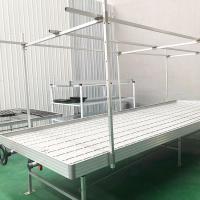 China Ebb And Flow 4FT*8FT Vertical Hydroponic Movable Rolling Bench Grow Table With Pole for sale