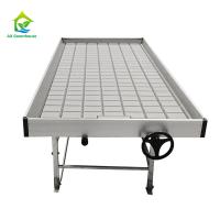 China Adjustable Height Ebb Flow Hydroponics Greenhouse Rolling Bench Grow Table for Seeding for sale