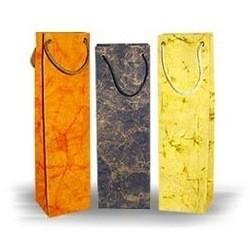 China custom printed wine bottle paper bags for sale