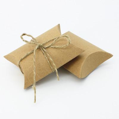 China eco-friendly cardboard corrugated small craft paper pillow box with logo for soap for wigs for sale