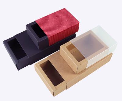 China wholesale high quality custom logo sliding drawer packaging box  eco friendly recycled kraft paper gift box for sale
