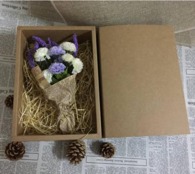 China Custom Design Foldable Packaging Food Biscuits Tea Wig Drawer Kraft Paper Gift Box for sale