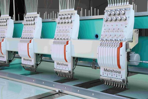 Quality 9 Needles 18 Head Flat Embroidery Machine High Speed With Titanium Alloy Hook for sale