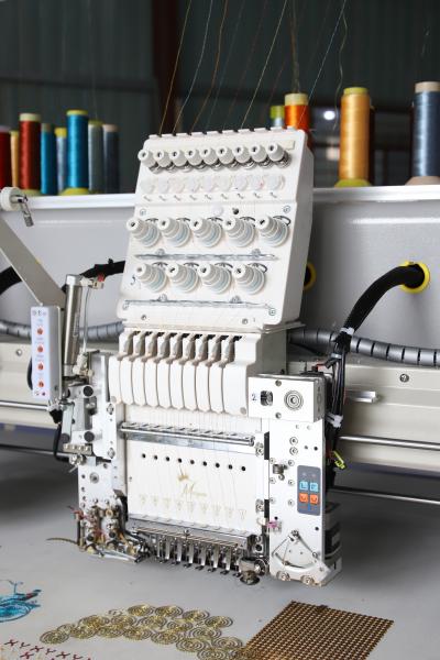 Quality Cording Device Embroidery Machine 9 Needle 6 Head Embroidery Machine High Speed for sale