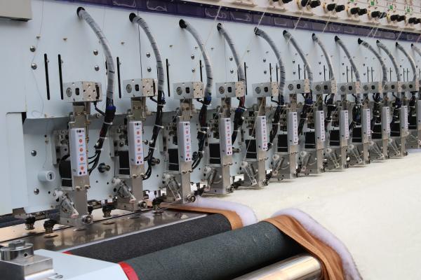 Quality 28 Needles Double Sided Quilting Embroidery Machine With Cording Embroidery for sale