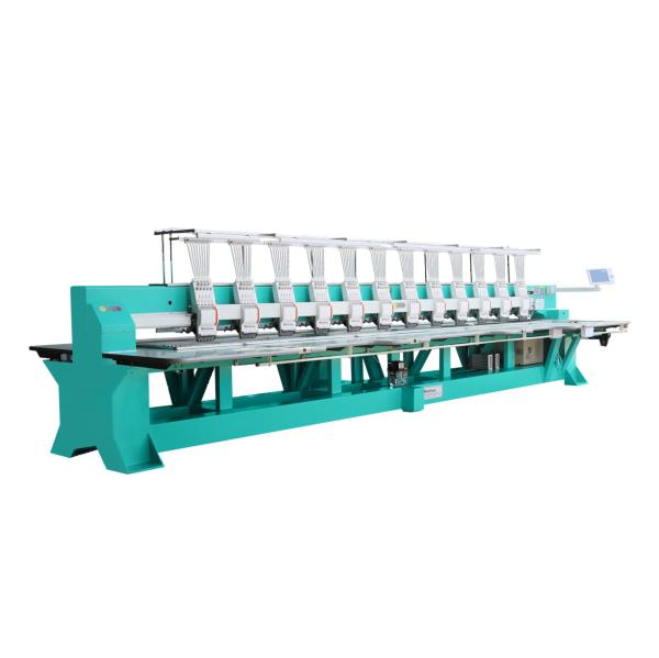 Quality 9 Needles 18 Head Flat Embroidery Machine High Speed With Titanium Alloy Hook for sale