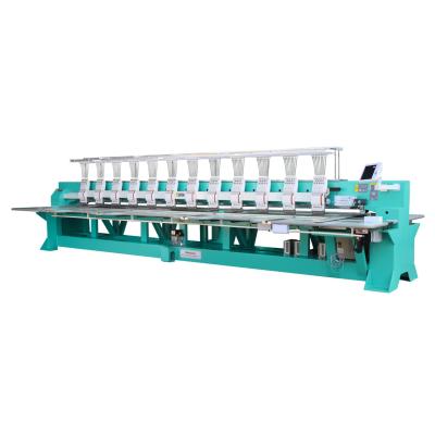 Cina 1200 RPM Computer Flat Embroidery Machine 12 teste per tessuti e abiti in vendita