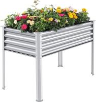 Quality 4*2*2.6 Ft Galvanized Raised Garden Bed With Legs Drainage Holes For Backyard for sale