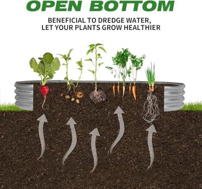 Cina Kit per il letto di giardino per verdure 5 * 3 * 1 Ft Galvanizzato Metallo piantare scatole progettate per facile fai-da-te e pulizia in vendita