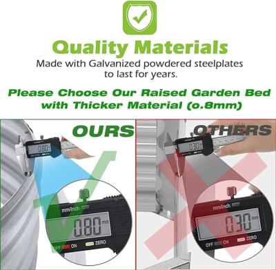 Cina Kit per il letto di giardino per verdure 5 * 3 * 1 Ft Galvanizzato Metallo piantare scatole progettate per facile fai-da-te e pulizia in vendita