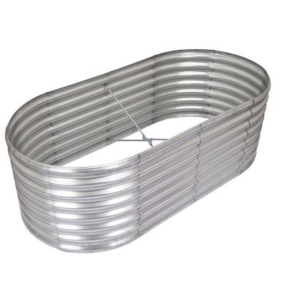 Cina Letto da giardino galvanizzato alzato Letto da giardino da piantagione 6*3*2 Ft Ovale Metallo Box Giardino esterno, grande Metal Garden Box in vendita