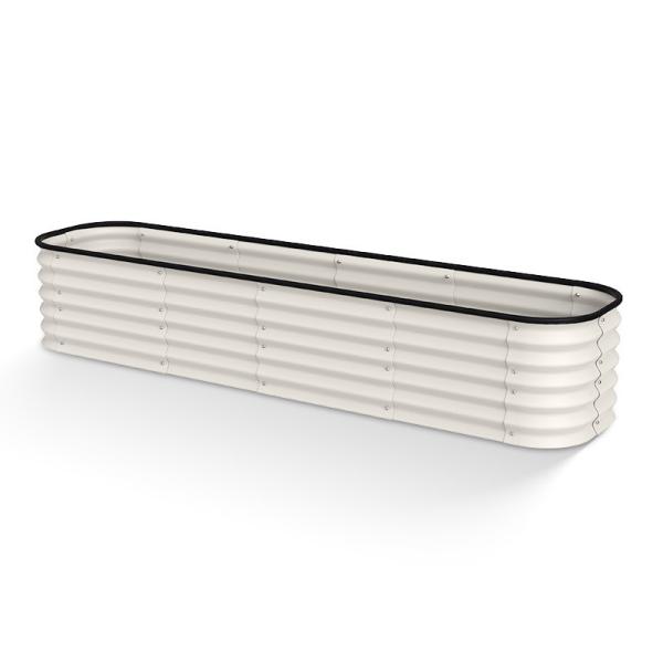 Quality 8*2*1.5 Ft Modular Galvanized Steel Oval Raised Garden Planter Bed For Flowers for sale