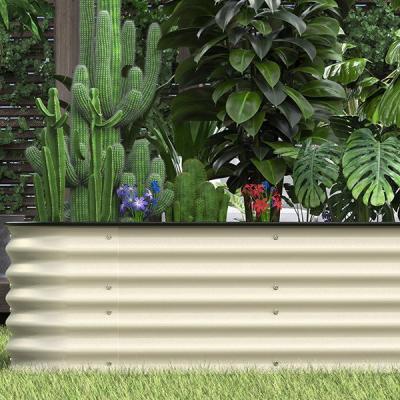 China 8*2*1.5 Ft Modular Aço Galvanizado Oval Erguido Cama de Plantação de Jardim Para Flores à venda