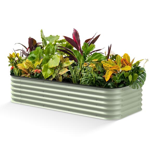 Quality Outdoor 6.5*3.5*1.5 Ft Metal Oval Garden Bed Galvanised Garden Beds Ruggedized for sale