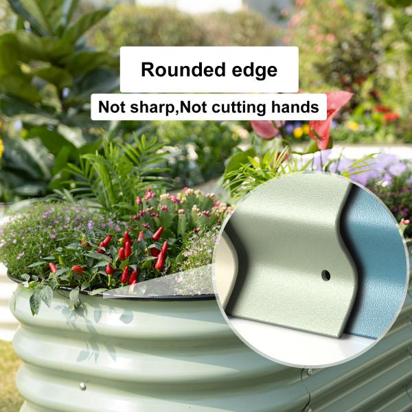 Quality High Strength 8*3.5*1.5Ft Galvanized Oval Raised Bed Kit For Gardening for sale