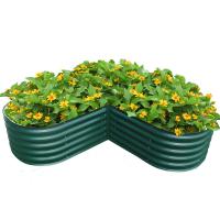 Quality 5.5*5.5*1.4Ft L Shape Outdoor Metal Raised Garden Bed Easy To Assemble for sale