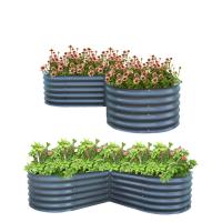 Quality 5.5*5.5*1.4 FT L Shaped Galvanized Raised Garden Bed Modern Style for sale