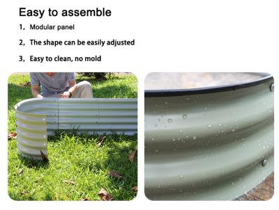 Quality Durable 3.2x3x1.4 Ft Galvanized Raised Garden Bed Kit 17”Customizable for sale