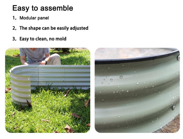 Quality Durable 3.2x3x1.4 Ft Galvanized Raised Garden Bed Kit 17”Customizable for sale