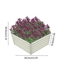 Quality Irregular Shaped Metal Galvanized Raised Garden Boxes 3.2x3x1.4 Ft for sale