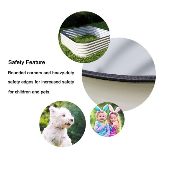 Quality Light Green Metal Vegetable Planters 0.6mm Thick Crimped Edge And Corner for sale